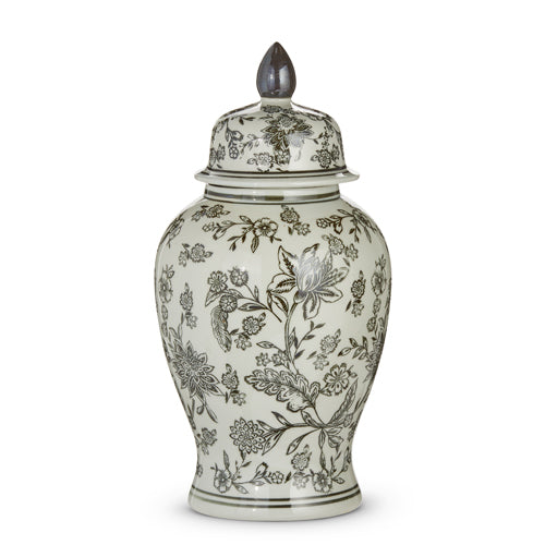 Brown and Ivory Ginger Jar – Avriett House, Home & Gift Store